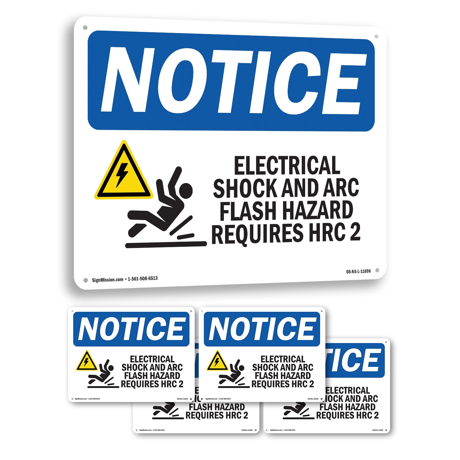 Electrical Shock And ARC Flash OSHA Notice Aluminum Sign 10 Inch x 7 ...