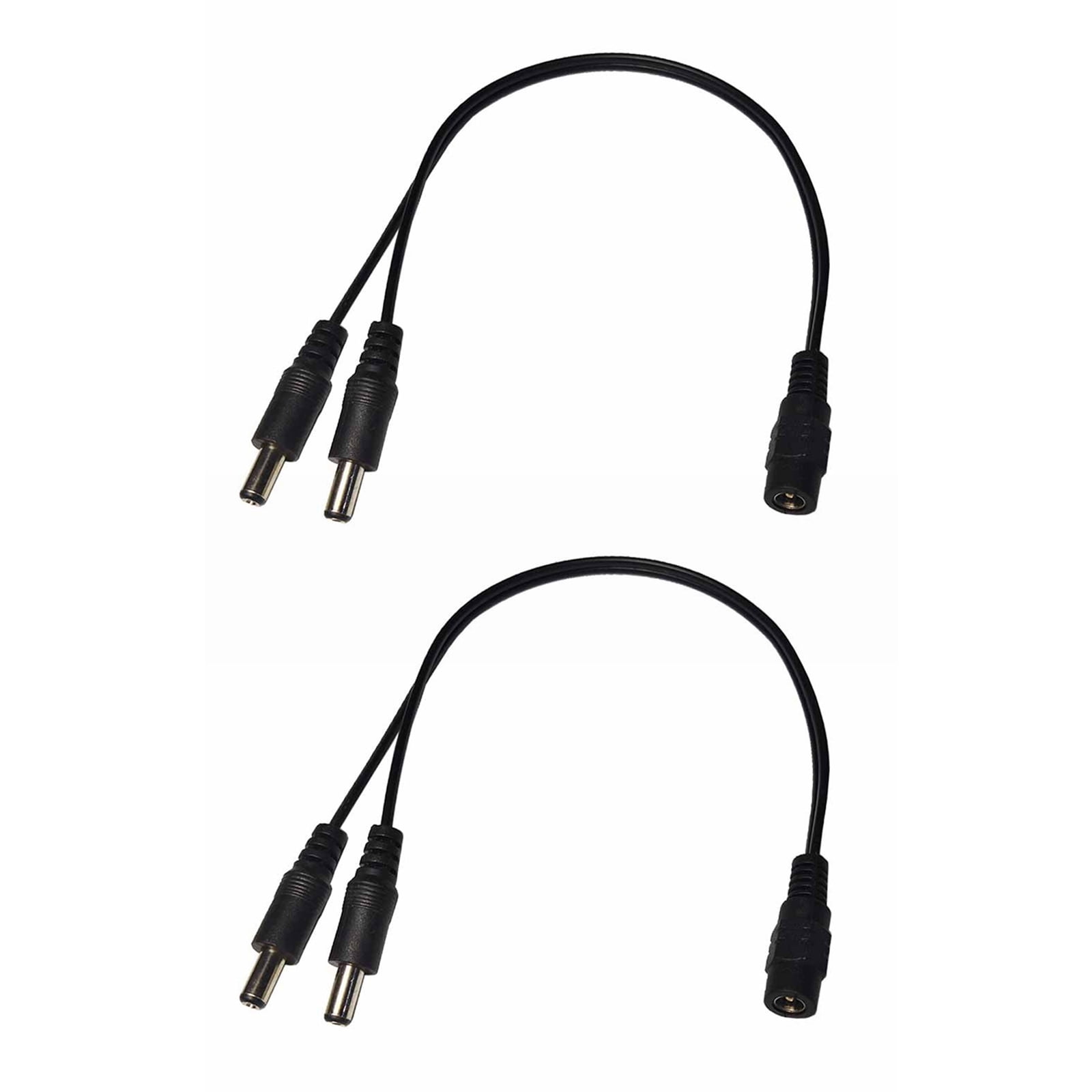 Electrical Splitter Cables DC5.5x2.1mm 1 Female to 2 Male Connectors ...