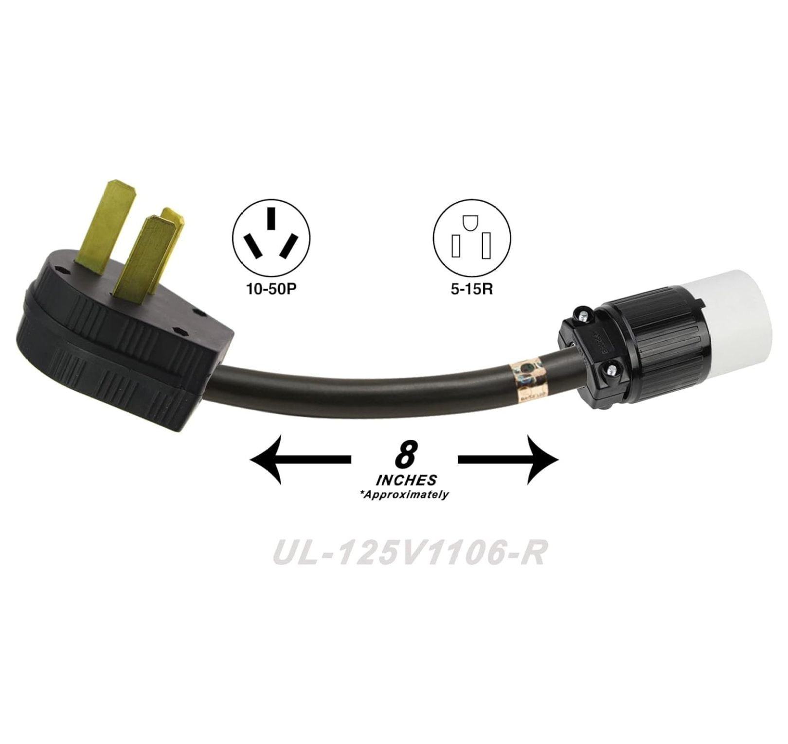 Electrical Stove 10-50P 3-Pin Male 220/250V Plug To Gas Range 5-15R 110 ...