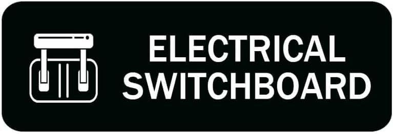 Electrical Switchboard Sign Acrylic Safety Informative With Symbols ...