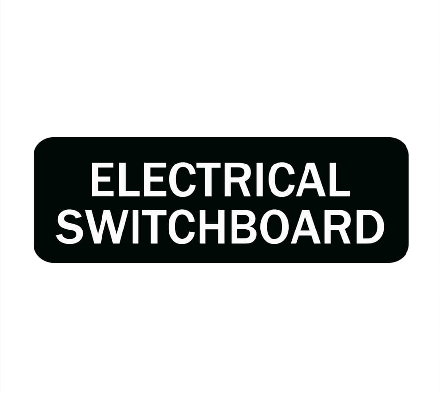 Electrical Switchboard Sign, Self Adhesive Sign For Door Or Wall 10 X 3 Inch Quick And Easy ...