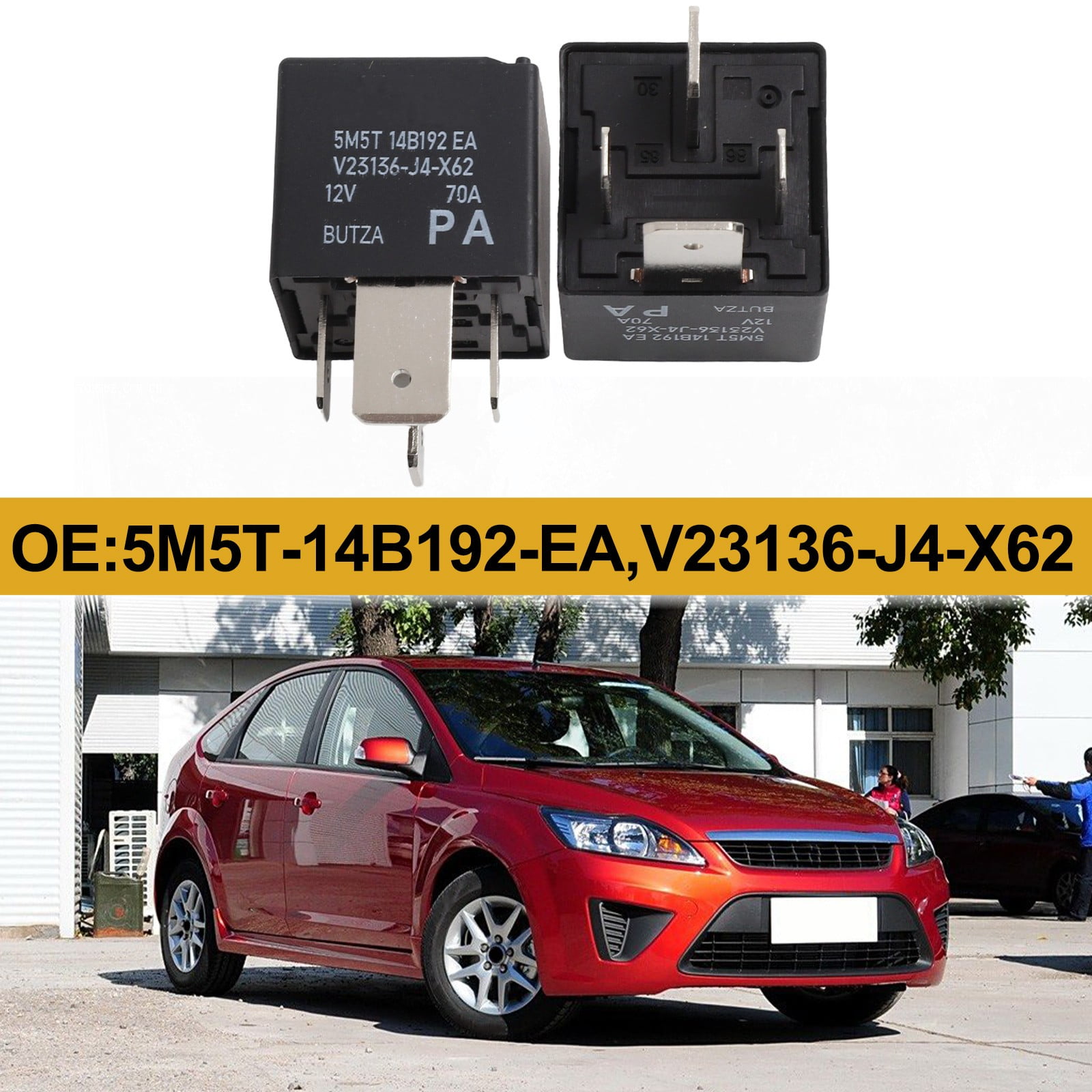 Electrical System Upgrade 5*5*5Cm Car Relay 4 Pin Automotive Relay 4 ...