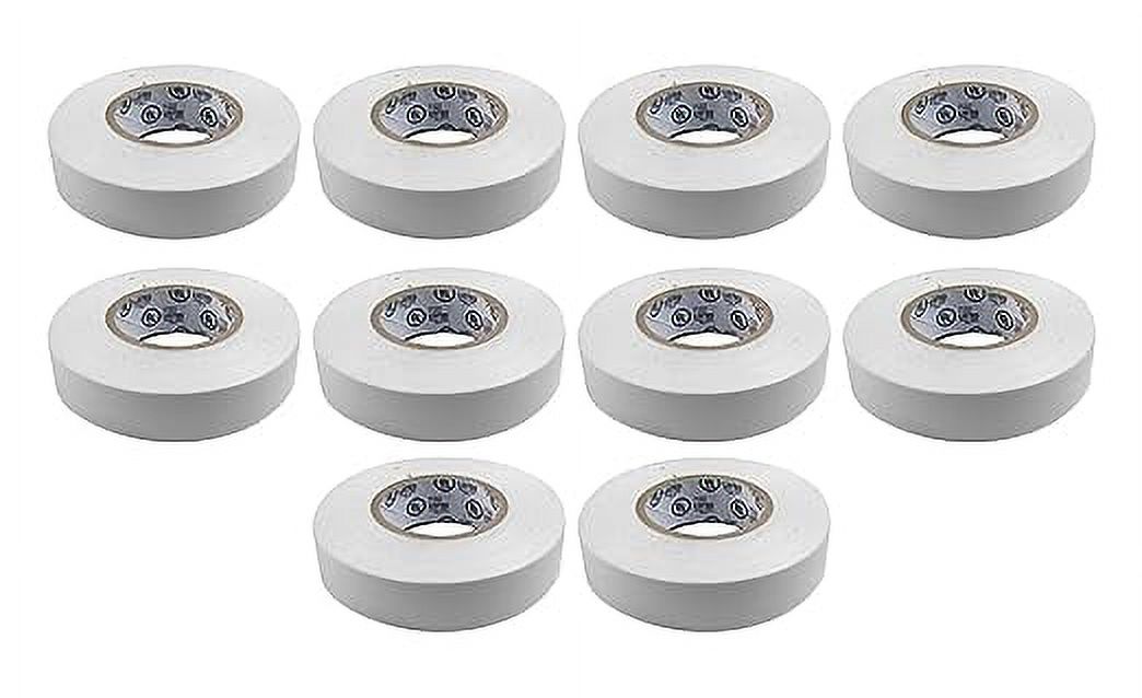 Electrical Tape PVC UL Listed – (10 Pack) White - Walmart.com