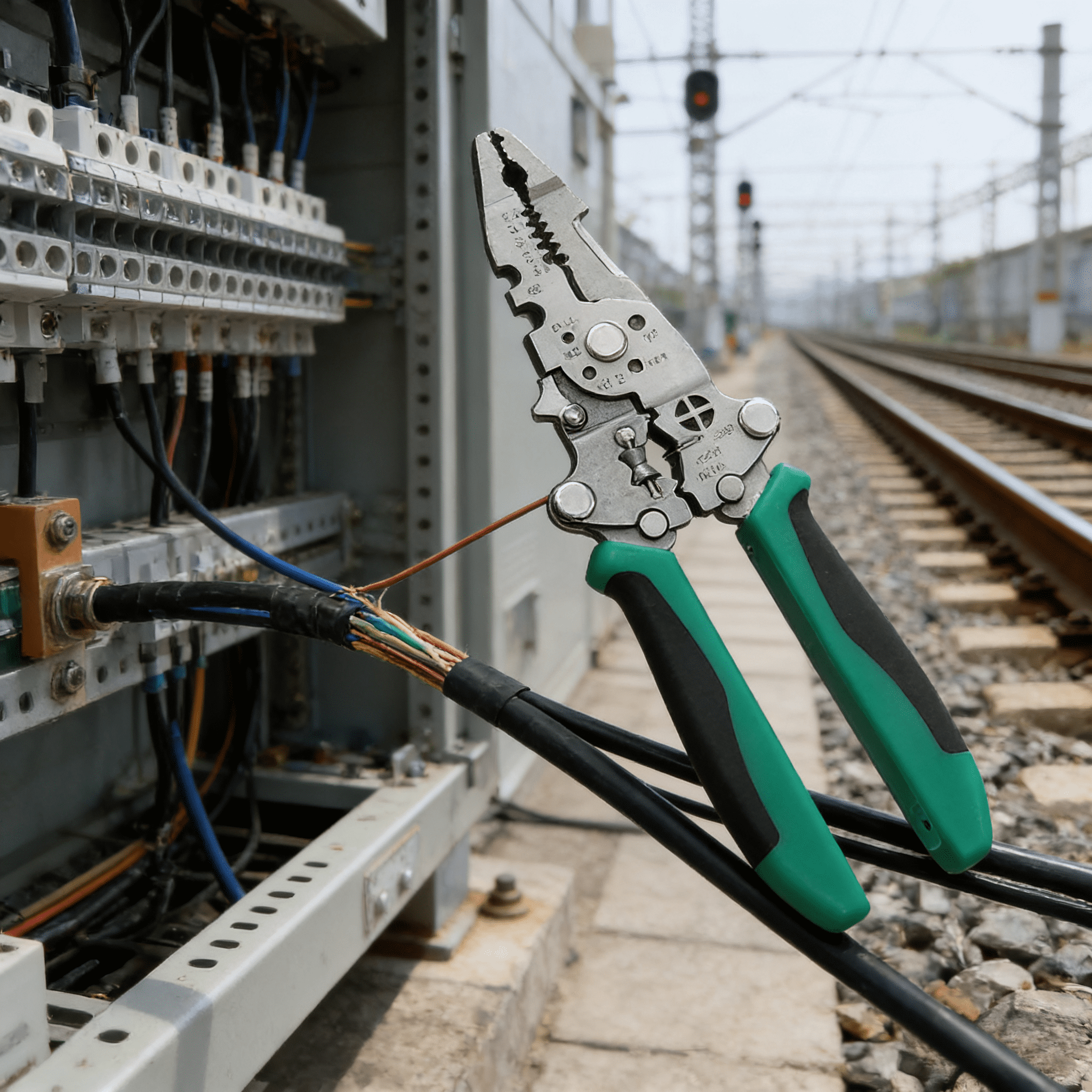 Electrical Test Light Folding Wire Stripper Multi Function Electrician ...