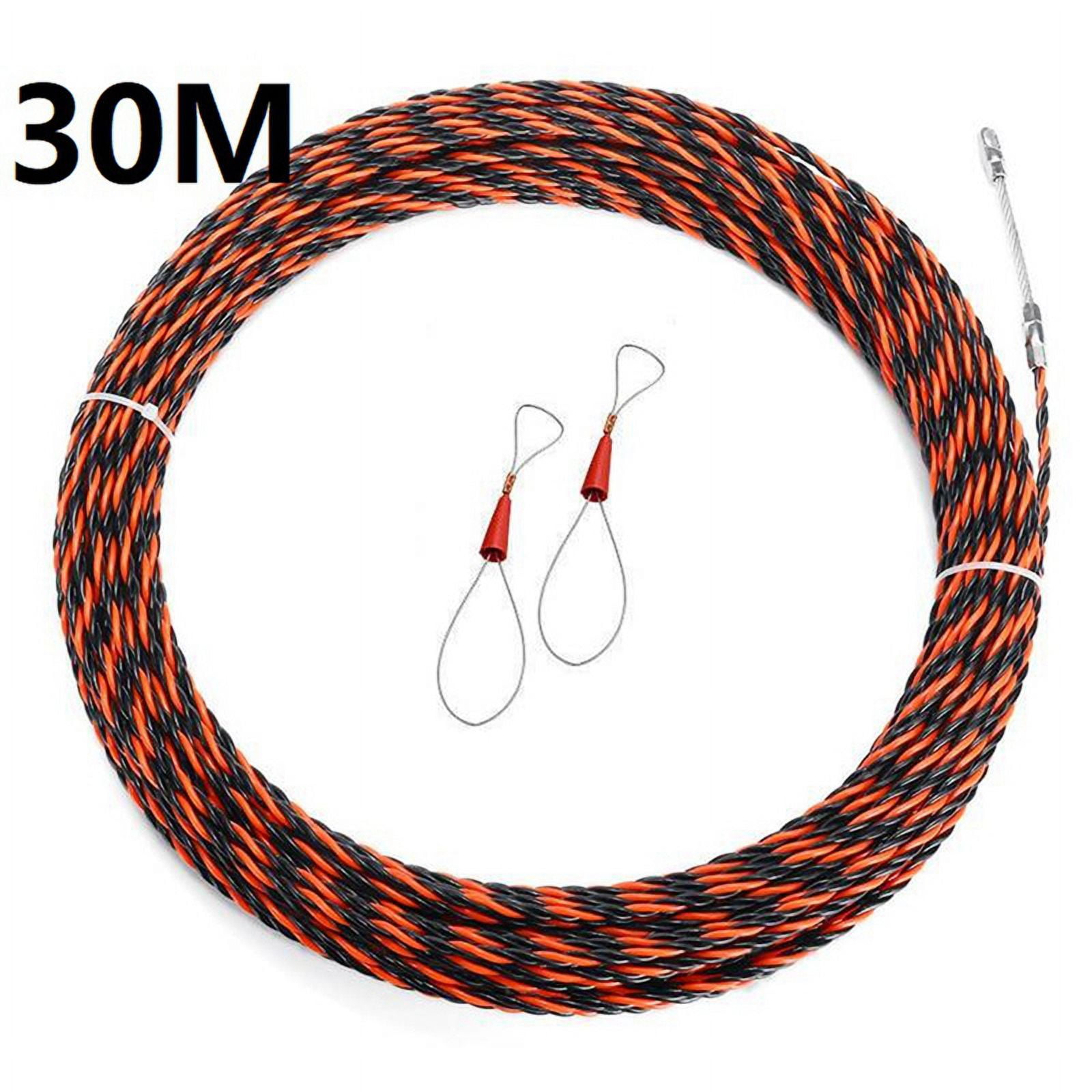 Electrical Threader Lead Tool 30M Cable Wire Guide 3-Strand Wall Threader Cable Stringer with 2 ...