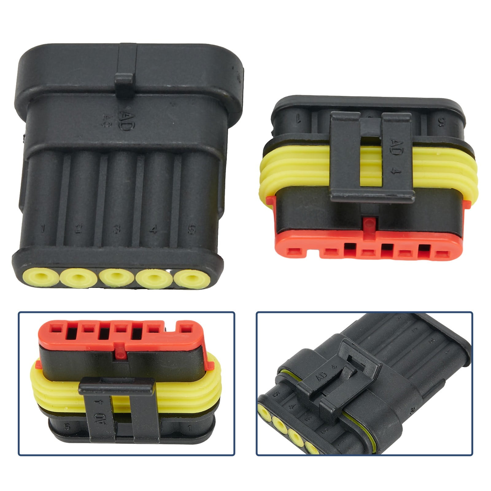 Electrical Waterproof Connector 1 2 3 4 5 6 Pin Way Superseal Car Boat ...