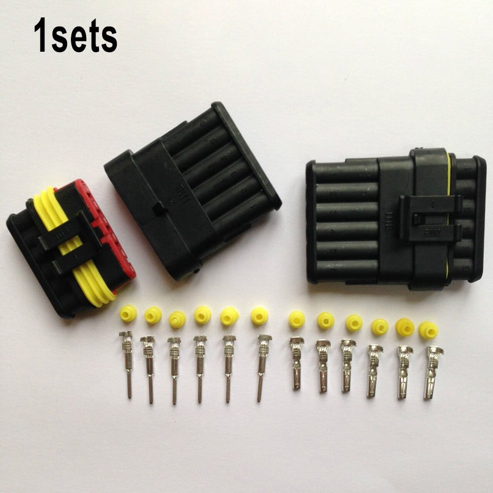 Electrical Waterproof Connector 1 2 3 4 5 6 Pin Way Superseal Car Boat ...