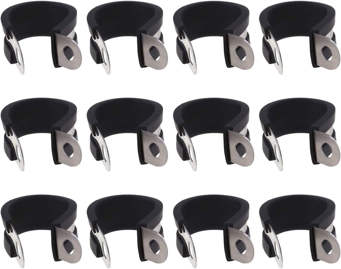 Electrical Wire Management Clip 12pcs R-Type Clip Clamp Screw Mounting ...