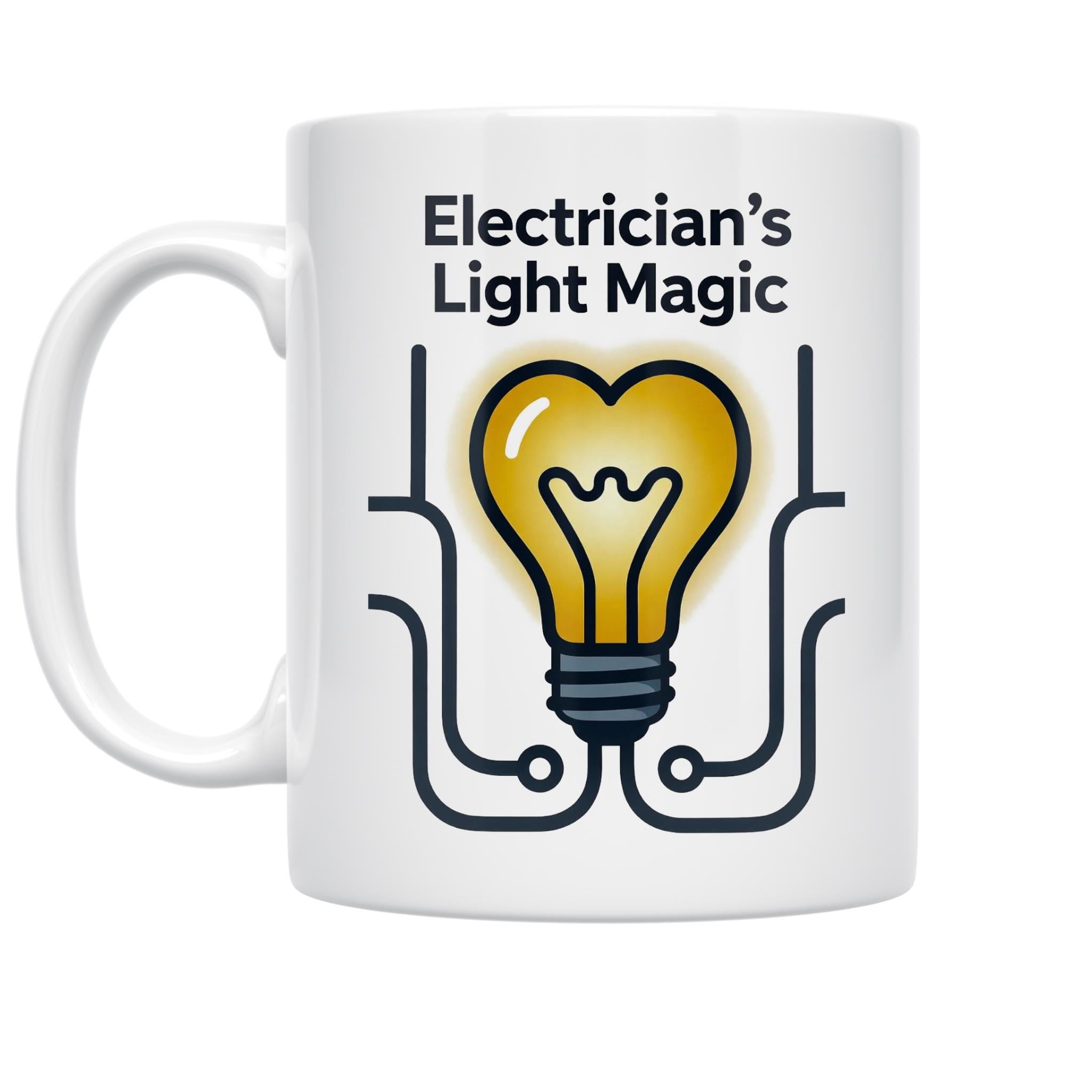 Electrician Heart Bulb Schematic - Electrician - 11 oz Ceramic Coffee ...