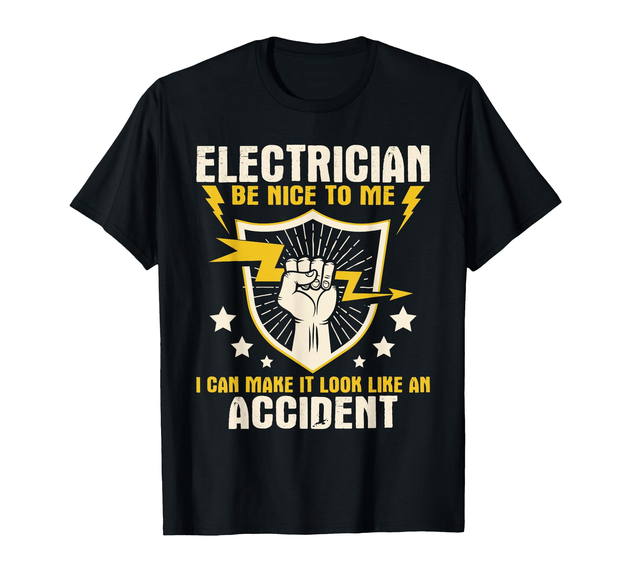 Electrician Be Nice to Me Graphic T-Shirt for Wiremen and Linemen ...
