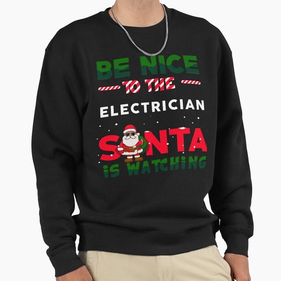 Electrician Christmas Unisex Sweatshirt Funny Retro Vintage Holiday ...