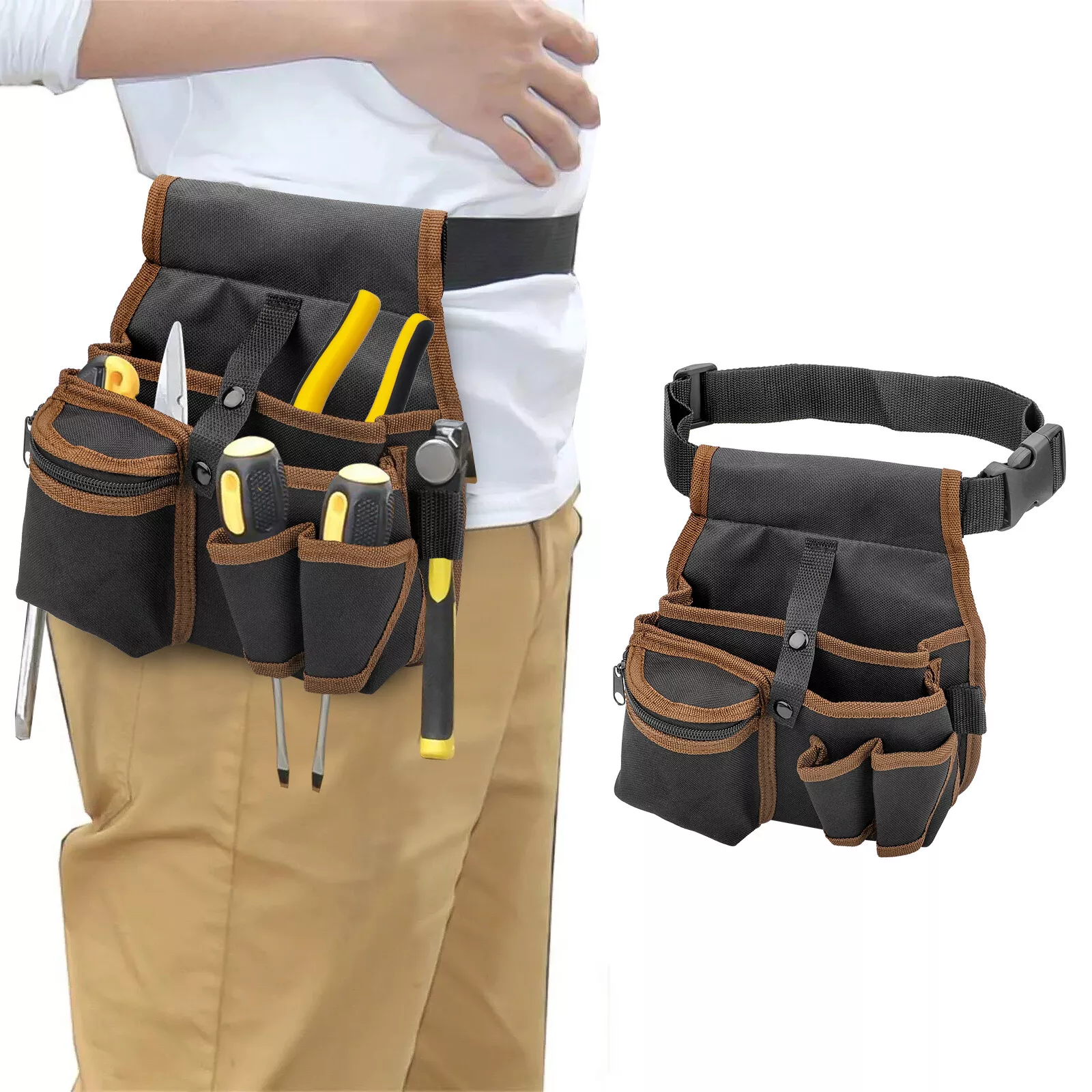 Electrician Fanny Pack Belt Tool Pouch,Toolkit Drill Hardware Storage ...