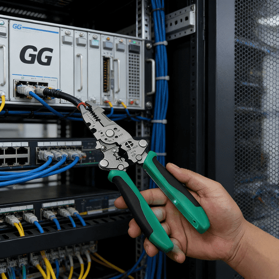 Electrician Folding Wire Stripper with Electrical Test Light Multi ...