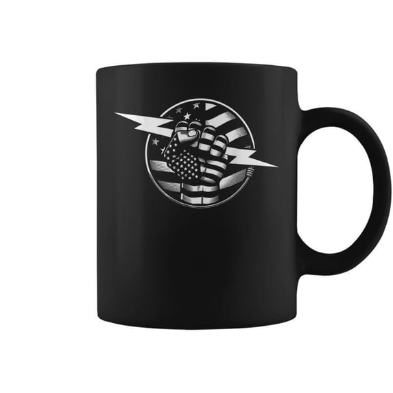 Electrician Hero American Flag Electrical Worker For Men Coffee Mugs ...