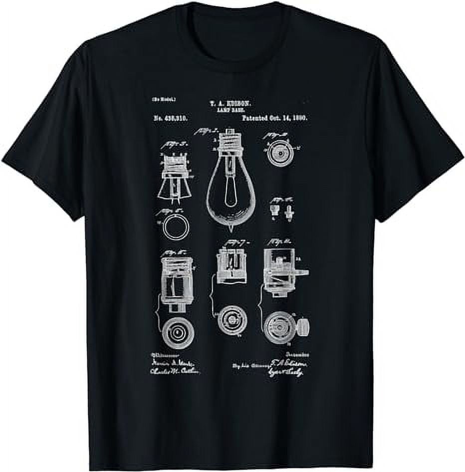 Electrician Light Bulb Electricity Electrical Engineers T-Shirt ...