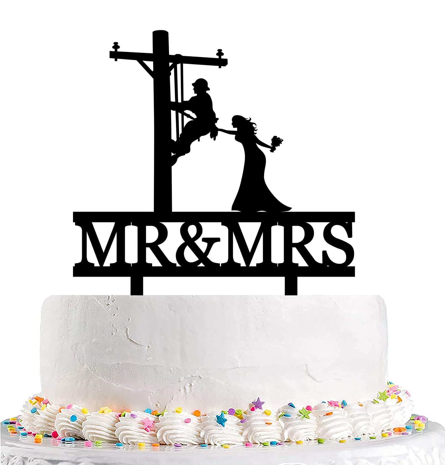 Electrician Lineman Wedding Cake Topper,Electrician Builders RST1 ...