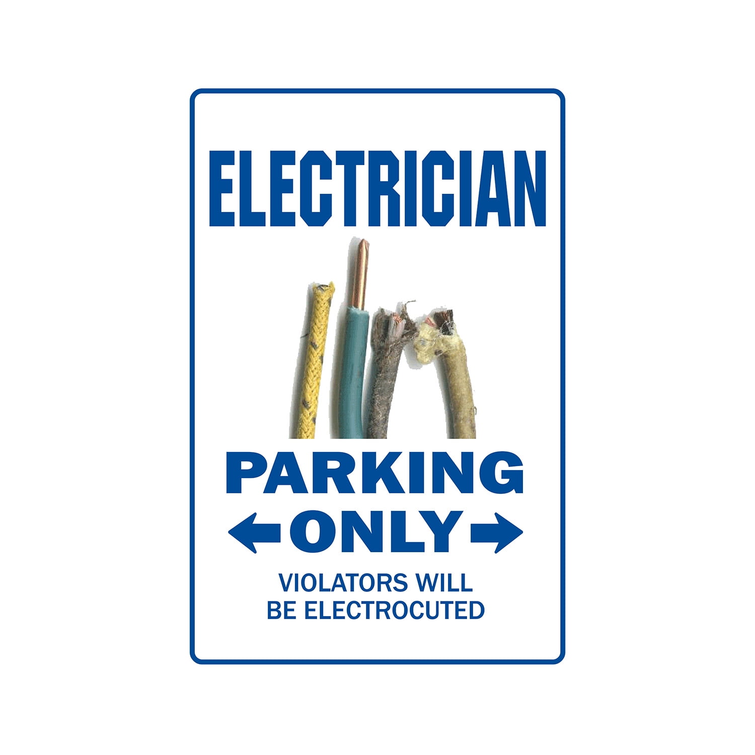 Electrician Novelty Aluminum Sign | Indoor/Outdoor | Funny Home Décor ...