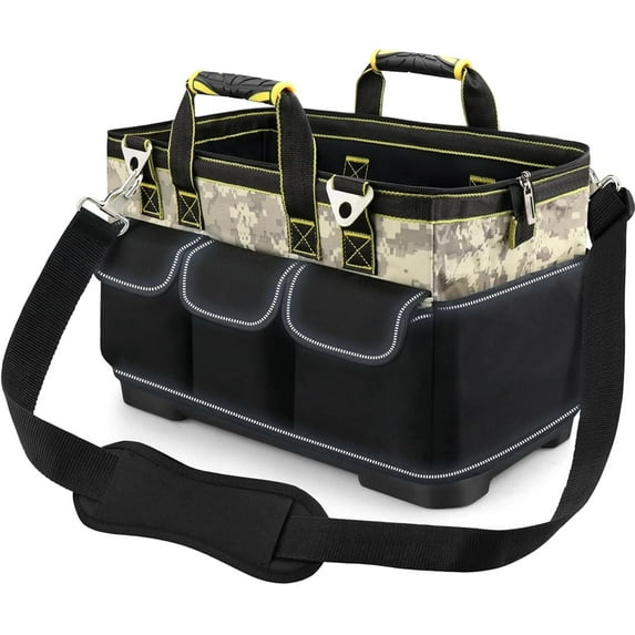 Electrician Tool Bags for Men, Reflective Tool Bag, 17 Inch Waterproof ...