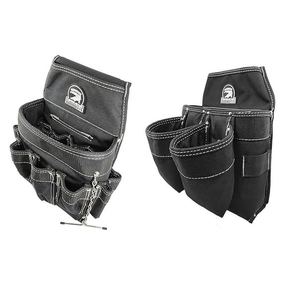 Electrician Tool Pouch Set - 27 Pocket Tool Belt Organizer - Heavy Duty ...
