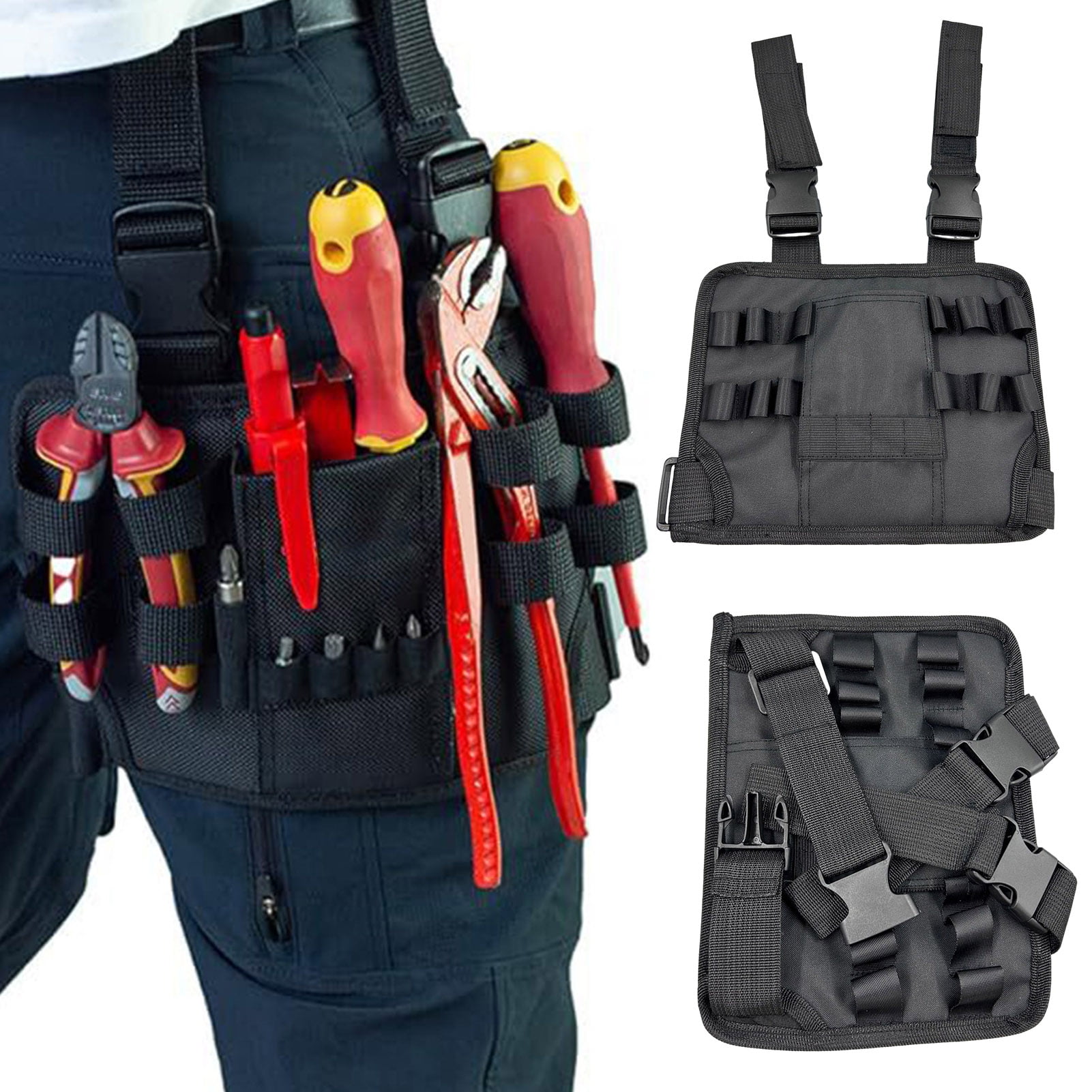 Electrician Tool Pouch with Ample Storage & Integrated Bit Holder ...