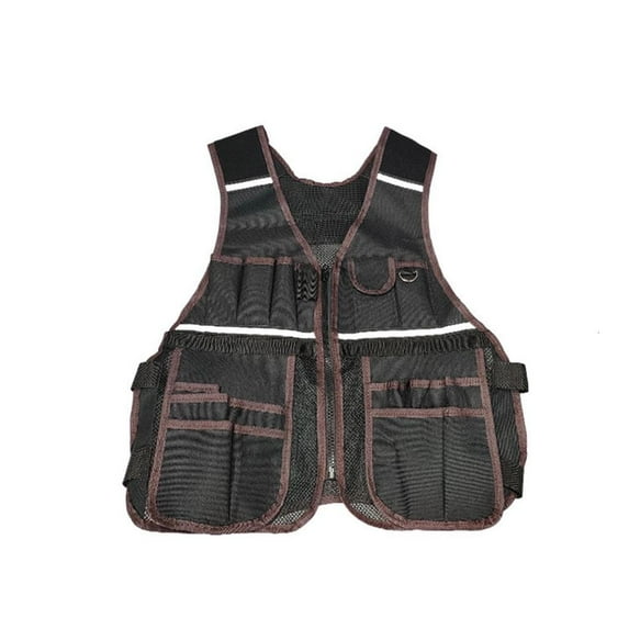 Electrician Tool Vest with Multiple Pockets Reflective Workwear For ...