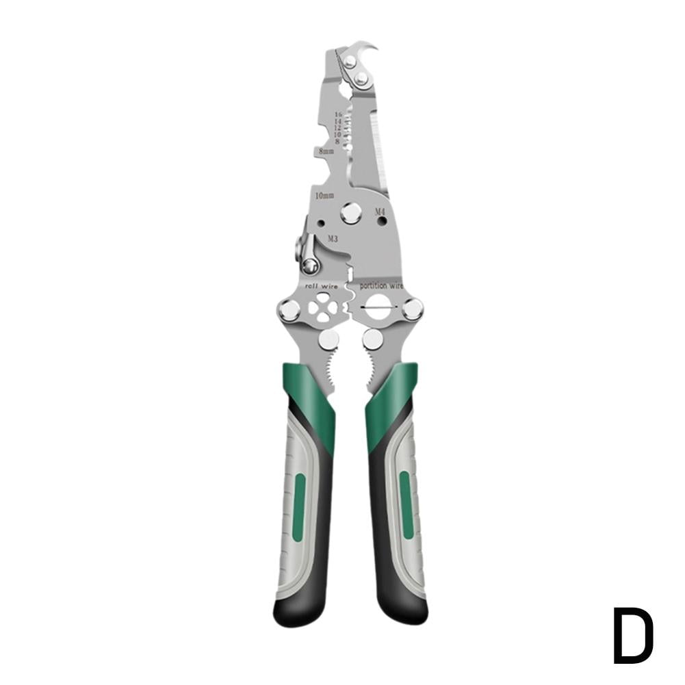 Electrician Wire Crimper Peeler Pliers Cables Stripping Multifunctional ...