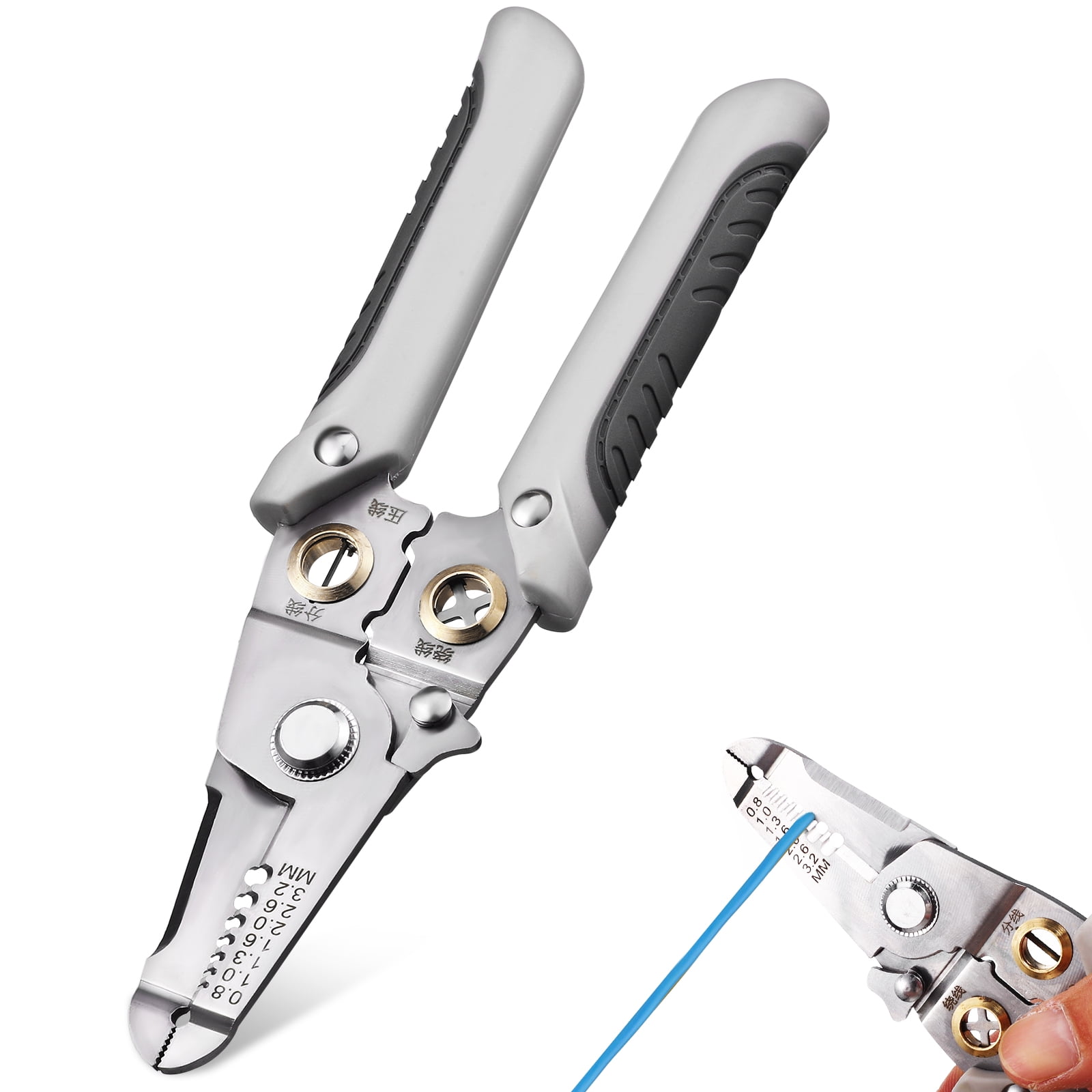 Electrician's Wire Strippers Crimping Tool Stripping Drill Attachment ...