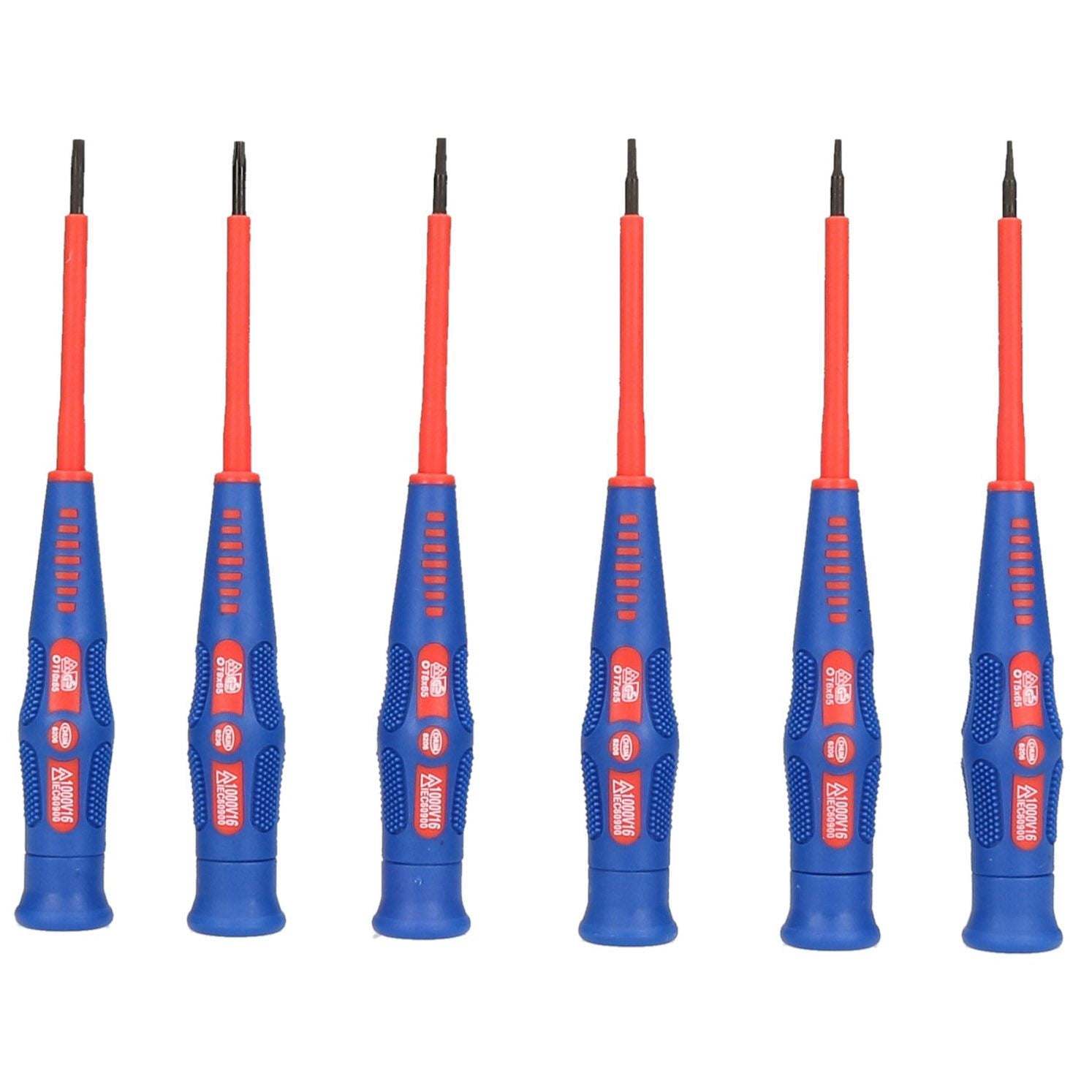 Electricians VDE Precision Tamper Torx Star Screwdriver Set T5 - T10 ...