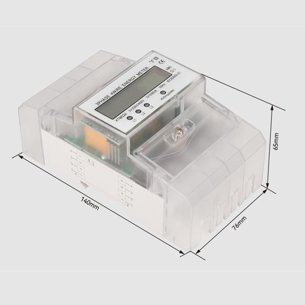 Electricity Meter 3-Phase 4-Wire Electricity Meter Power Measurement ...
