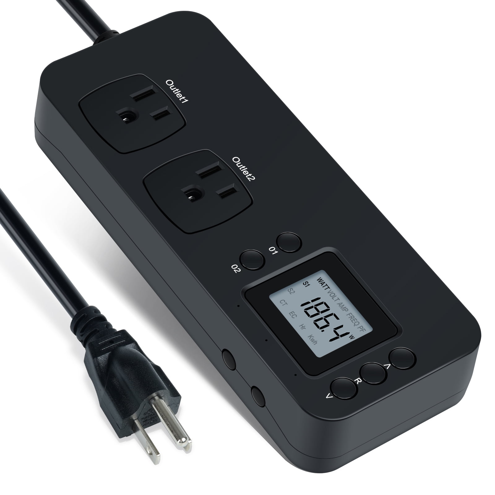 Briidea Power Consumption Watt Voltage Amp Meter Tester - Walmart.com