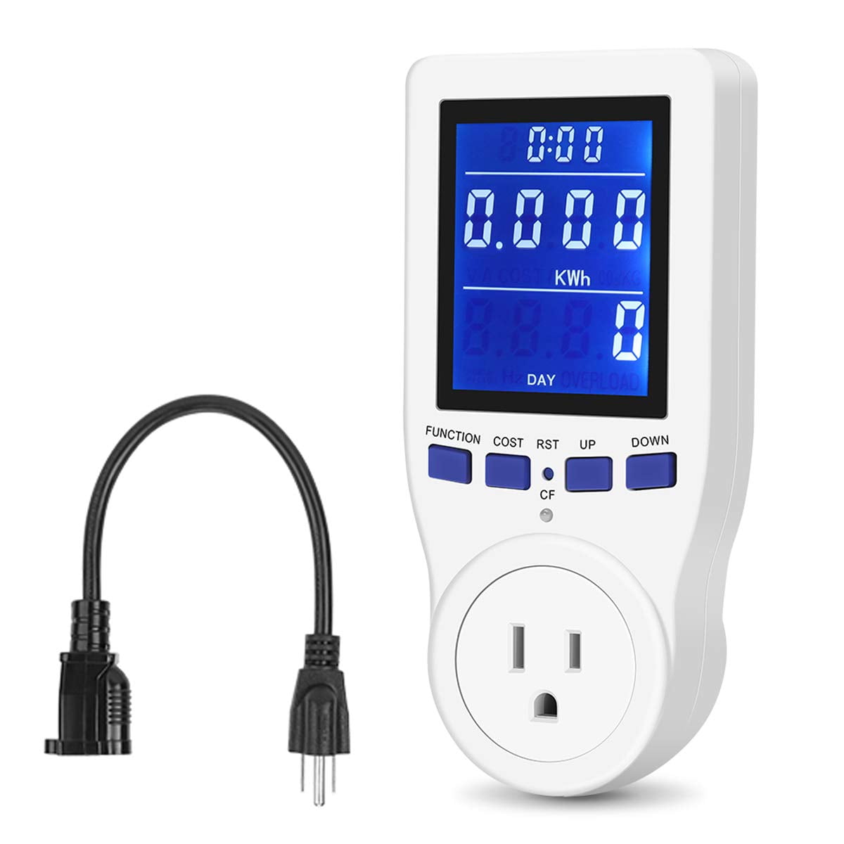 Electricity Usage Monitor Upgrade Power Meter Plug with Extension Cord ...