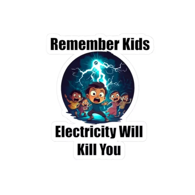 Electricity Warning Stickers, Kids Safety Reminders, Cute Cartoon ...