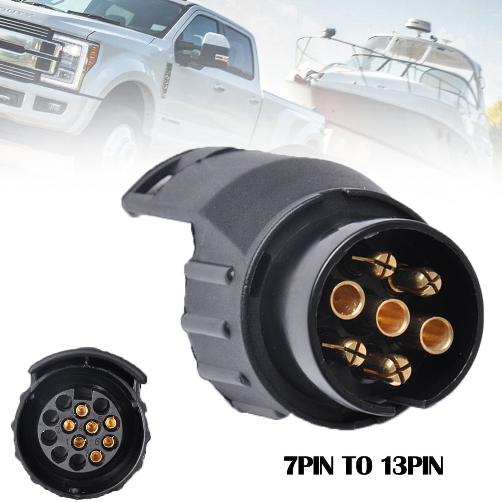 Electrics Converter 7 Pin Trailer Plug Adapter To 13 Pin Towbar Socket ...