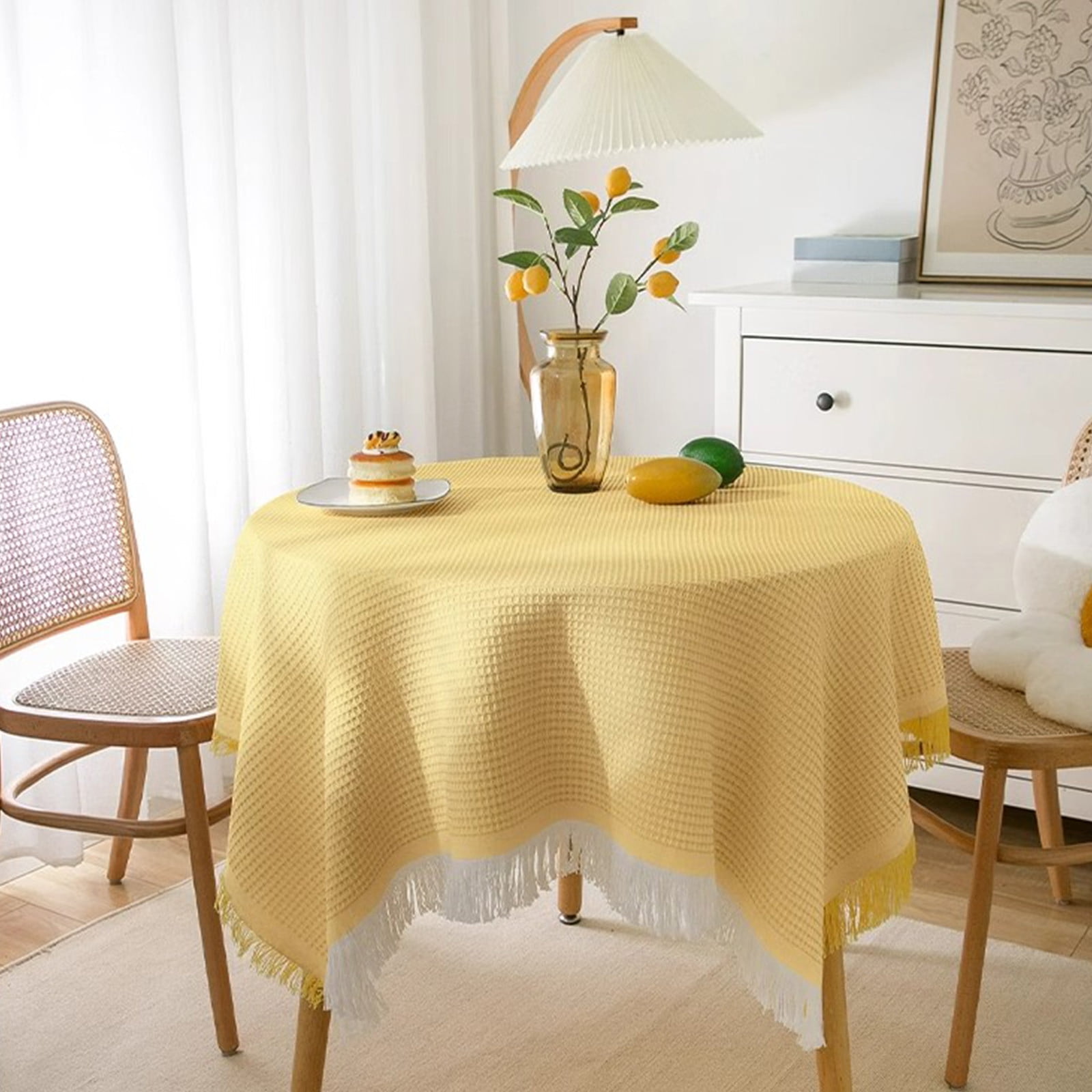 Electricseller Cotton and Linen Tablecloth Small Round Table Birthday ...
