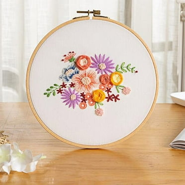 Diy Embroidery Kit Floral Patterns Embroidery Needlework Set Cross ...