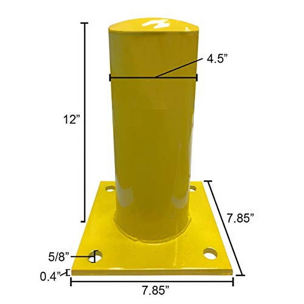 Electriduct 1 Foot Steel Pipe Safety Bollard Post Yellow/Black Stripe ...