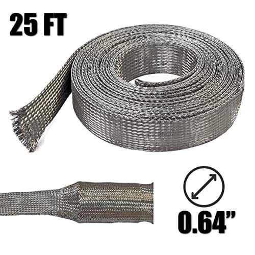 Electriduct 2" Tinned Copper Metal Braid Sleeving Flexible EMI RFI ...