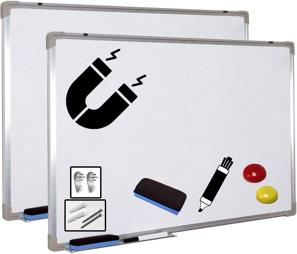 Electriduct 48 x 36 Inches Magnetic Dry Erase Whiteboard with Pen Tray ...