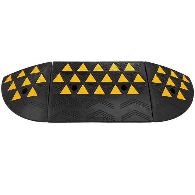 Electriduct 6" Rise Reflective Rubber Curb Ramp Set (includes: 1 Ramp ...