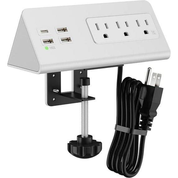 Electriduct Edge Mount Table Top Power Charging Center - 3 AC Outlets ...