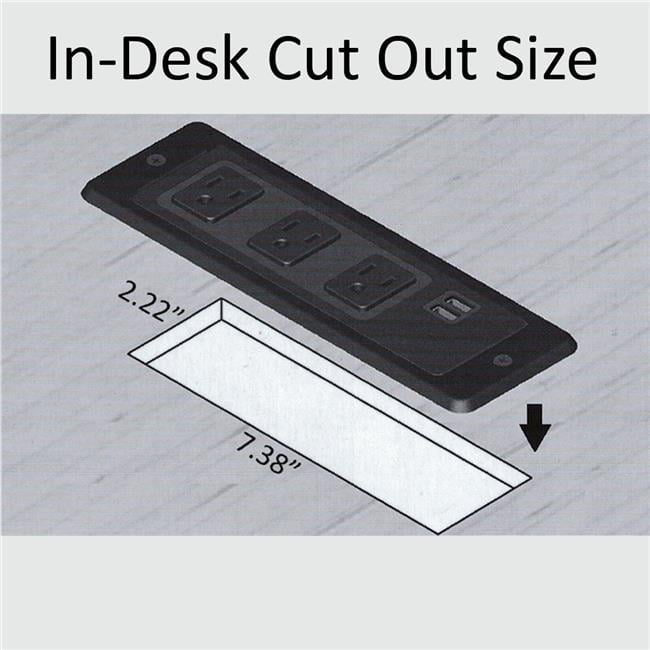 Electriduct In, On & Under Desk Power Center - 3 Outlets & 2 USB Ports ...