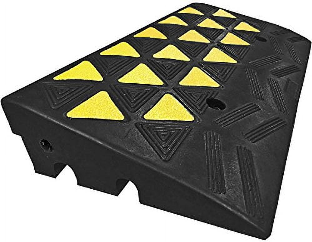 Electriduct Reflective 15 Ton Rubber Curb Ramp with 2 End Caps 30,000 ...