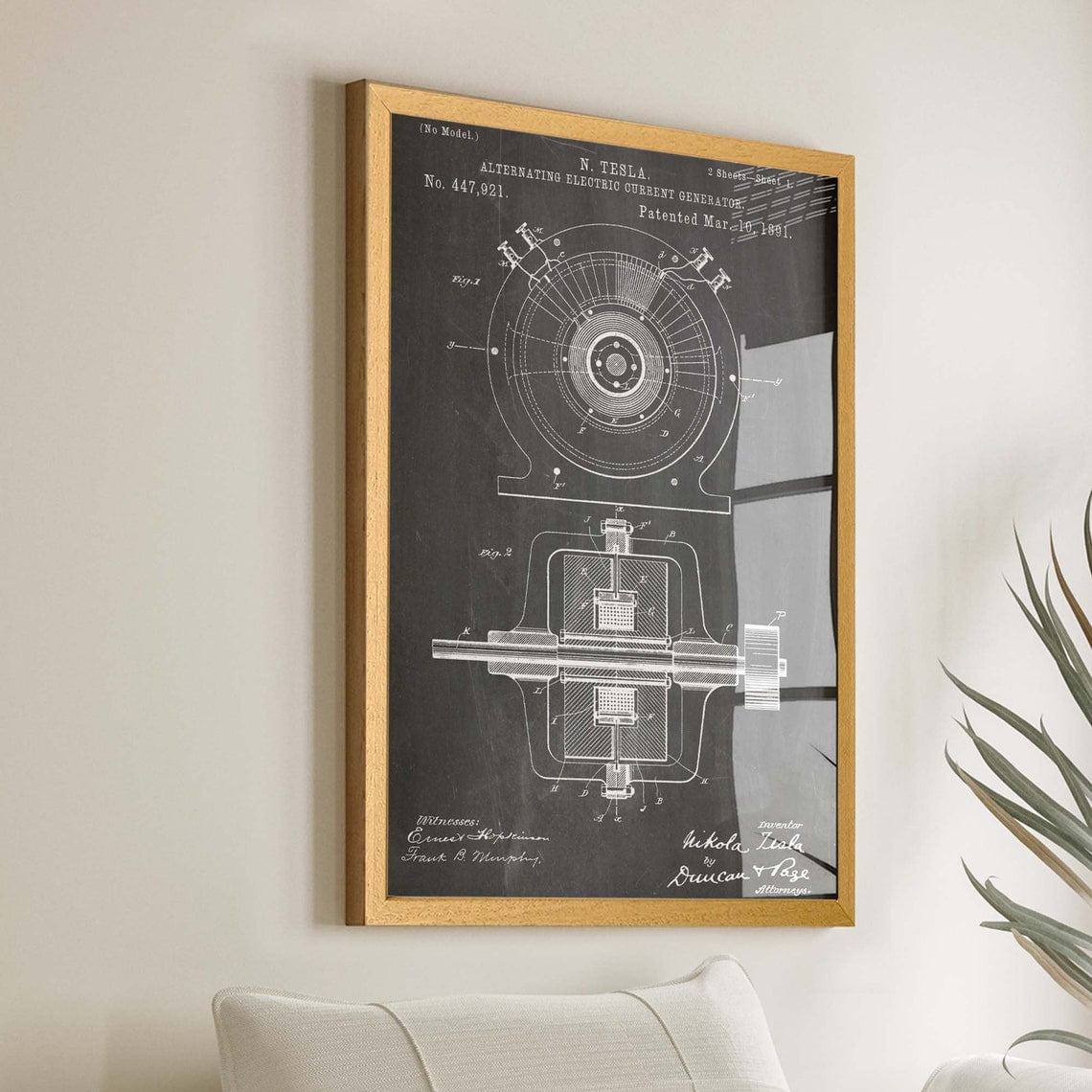 Electrify Your Space With Tesla'S Genius: 1891 Patent Posters And ...
