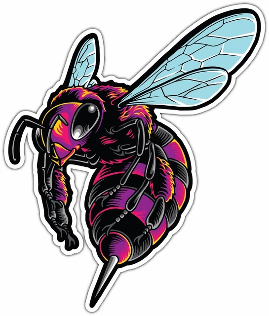 Electro Bee Flower Hornet Insect Honey Car Stickerphone Decal Water ...