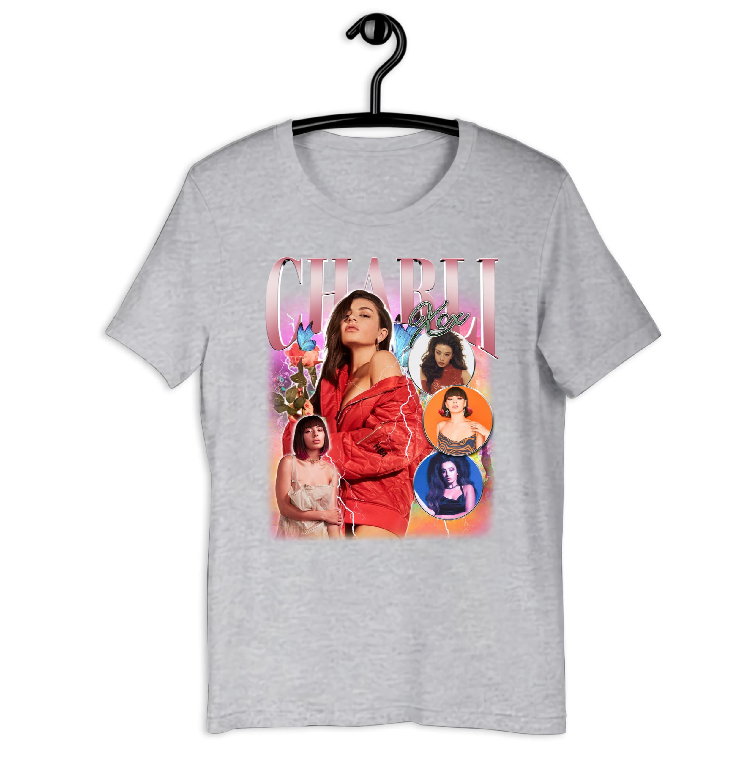 Electro Pop Music Graphic Tee, Retro Album-Inspired Charli Tribute ...