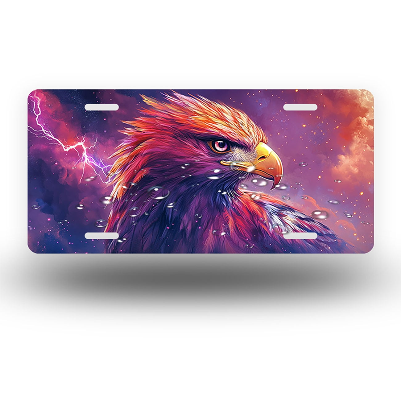 Electro cosmic Eagle Front License Plate, Funny Standard Plates ...