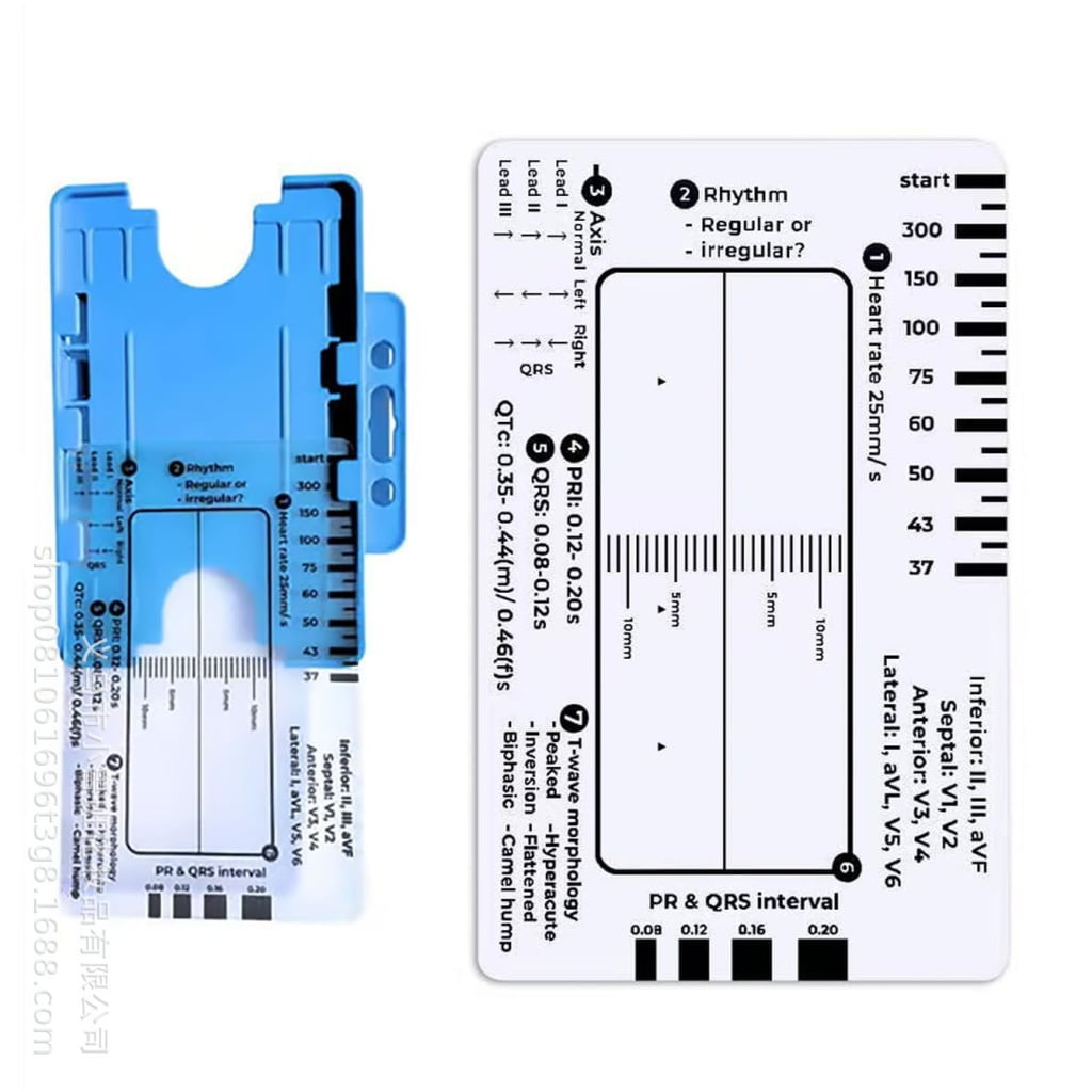 Electrocardiogram 7 Step Ruler Card For Accurate Interpretation And ...
