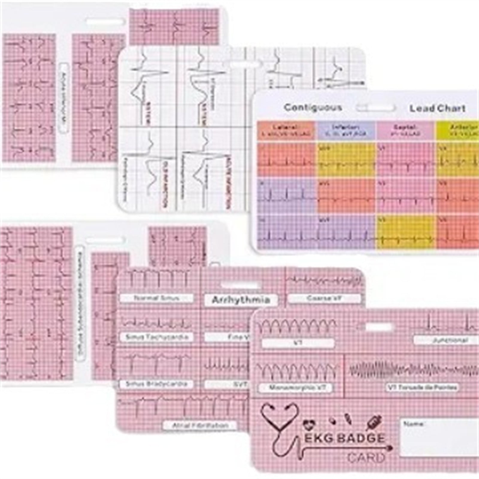 Electrocardiogram Caliper|EKG Badge Card 3 Card Set Stemi Badge Card ...