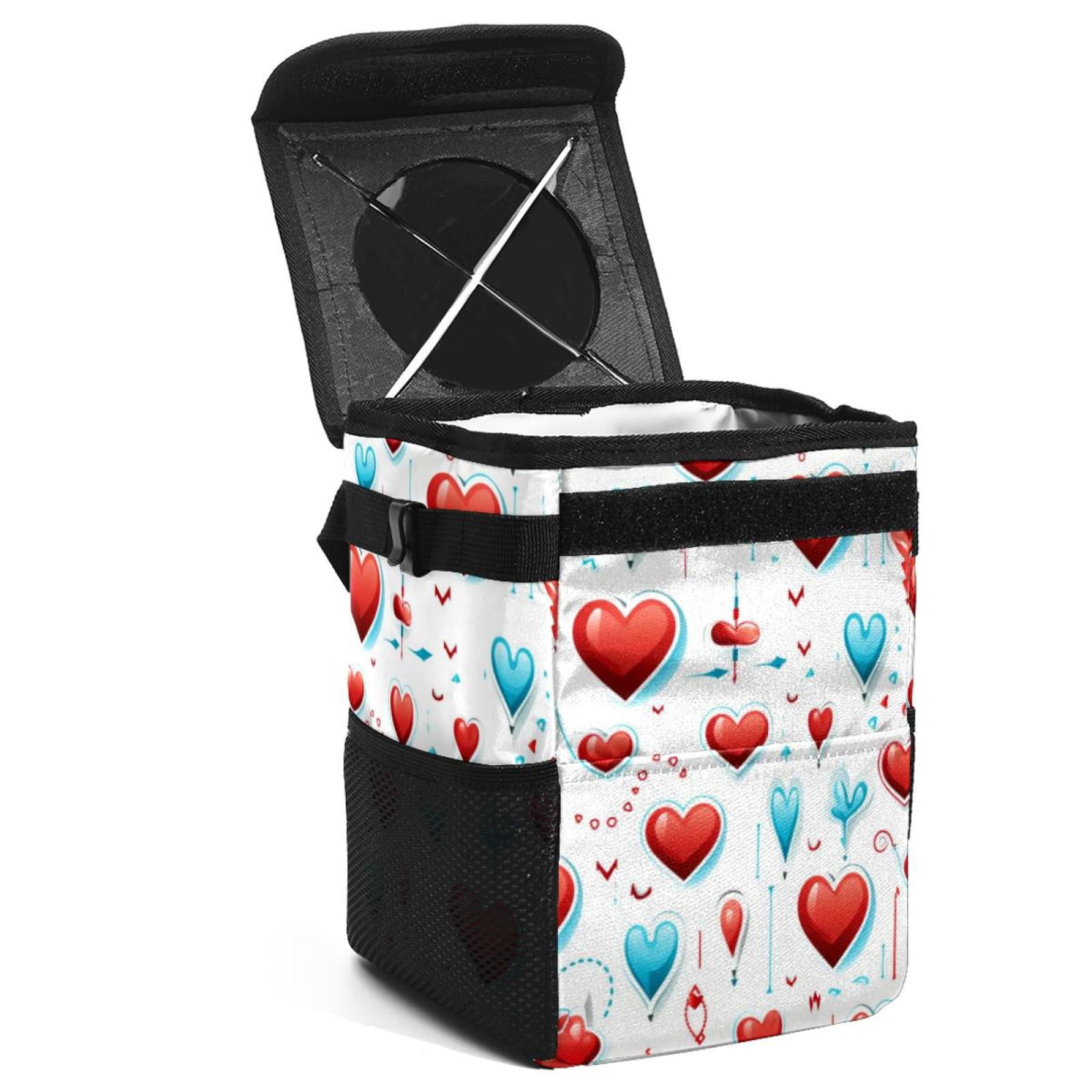 Electrocardiogram Foldable Car Garbage Can with Lid, Leak-proof ...
