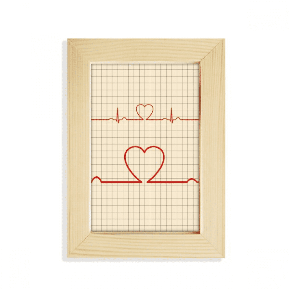 Electrocardiogram Heart Design Pattern Desktop Display Photo Frame ...